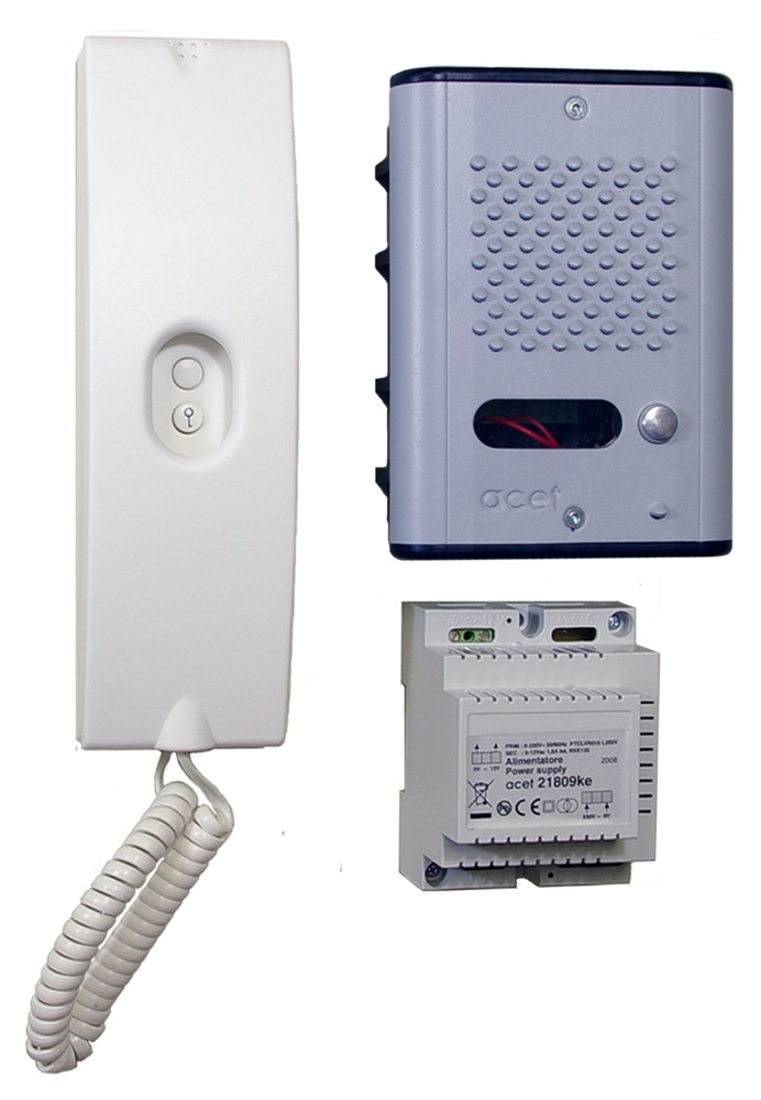 1-way Acet Surface Audio Intercom kit designed to replace a Door Bell ...